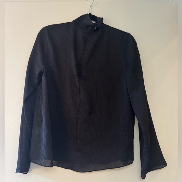 Zara | Tops | Nwt Zara Semisheer Wrinkle Effect Blouse Zw Collection ...